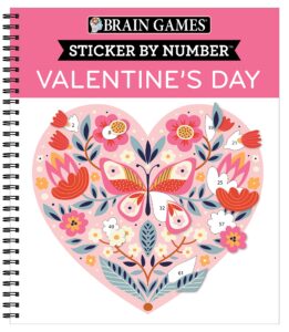 brain games - sticker by number: valentine's day