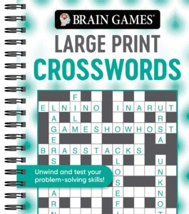 brain games - large print crosswords (swirls)