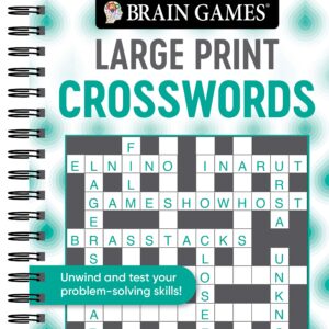 Brain Games - Large Print Crosswords (Swirls)