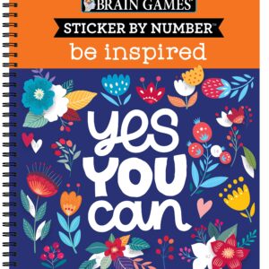 Brain Games - Sticker by Number: Be Inspired - 2 Books in 1