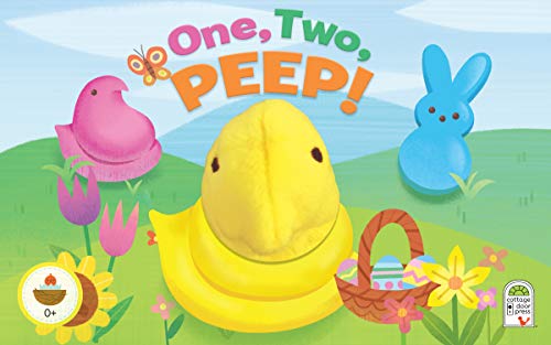 One, Two, PEEP! Peeps Finger Puppet Board Book Easter Basket Gifts or Stuffer Ages 0-3