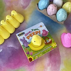 One, Two, PEEP! Peeps Finger Puppet Board Book Easter Basket Gifts or Stuffer Ages 0-3