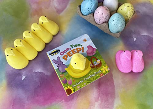 One, Two, PEEP! Peeps Finger Puppet Board Book Easter Basket Gifts or Stuffer Ages 0-3