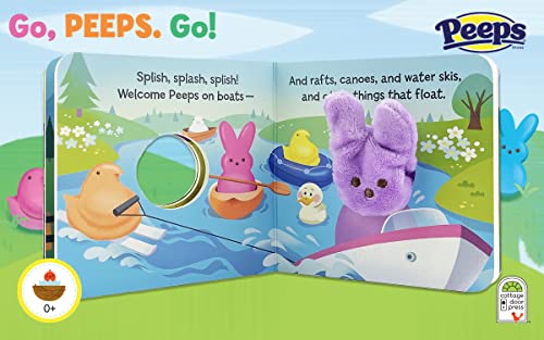 Go, Peeps, Go! Peeps Finger Puppet Board Book Easter Basket Gifts or Stuffer for Baby or Toddlers