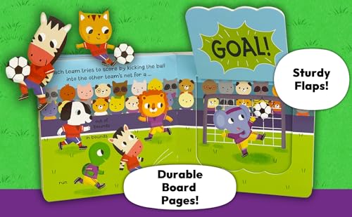 Let's Play Soccer! A Lift-a-Flap Board Book for Babies and Toddlers, Ages 1-4 (Children's Interactive Chunky Lift-A-Flap Board Book)