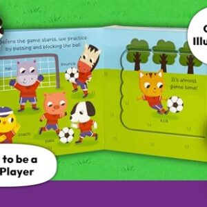 Let's Play Soccer! A Lift-a-Flap Board Book for Babies and Toddlers, Ages 1-4 (Children's Interactive Chunky Lift-A-Flap Board Book)