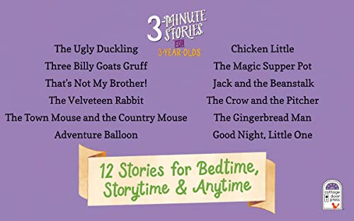 3-Minute Stories for 3-Year-Olds Read-Aloud Treasury, Ages 3-6