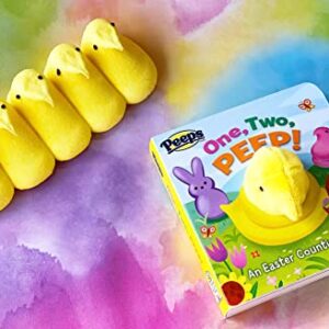 One, Two, PEEP! Peeps Finger Puppet Board Book Easter Basket Gifts or Stuffer Ages 0-3