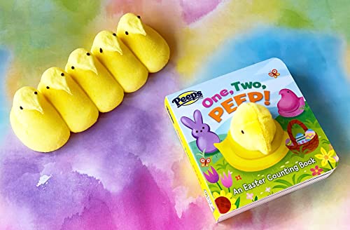 One, Two, PEEP! Peeps Finger Puppet Board Book Easter Basket Gifts or Stuffer Ages 0-3