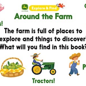 John Deere Around the Farm Explore & Find - A Hidden Look for the Pictures Beginner Board Book for Preschoolers and Toddlers Filled with Tractors, ... and More! (John Deere Explore & Find)