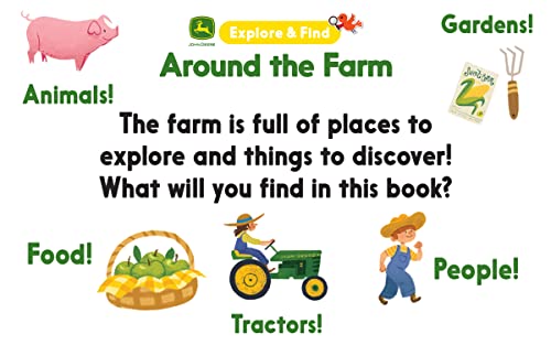 John Deere Around the Farm Explore & Find - A Hidden Look for the Pictures Beginner Board Book for Preschoolers and Toddlers Filled with Tractors, ... and More! (John Deere Explore & Find)