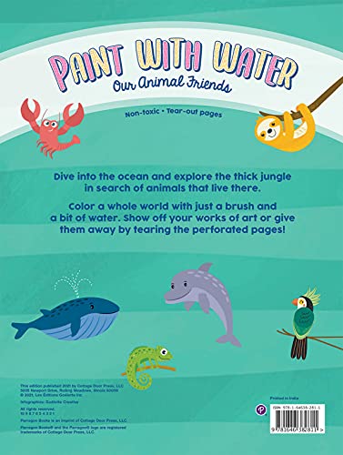 Paint with Water Book for Toddlers Ages 2-4: Our Animal Friends in the Sea and Jungle