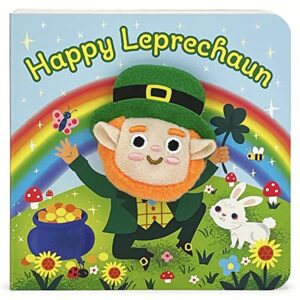 happy leprechaun finger puppet plush st. patrick's day board book ages 0-4 (finger puppet board book)