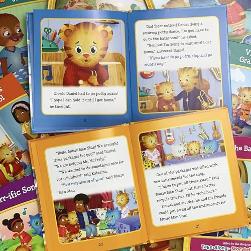 Daniel Tiger's Neighborhood Interactive Electronic Take Along Storyteller with 11 books (Daniel Tiger's Neighborhood Children's Interactive Story and Song Carry Along Player With Books)