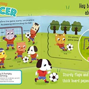 Let's Play Soccer! A Lift-a-Flap Board Book for Babies and Toddlers, Ages 1-4 (Children's Interactive Chunky Lift-A-Flap Board Book)