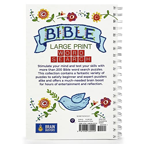 Large Print Bible Word Search Puzzle Book: Over 200 Puzzles to Complete with Solutions - Include Spiral Bound / Lay Flat Design and Large to ... for Inspirational Word Finds (Brain Busters)