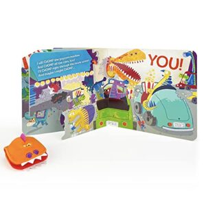 Chomp Chomp Dino Finger Puppet Board Book Ages 2-5; Includes Detachable Plush Finger Puppet For Playtime