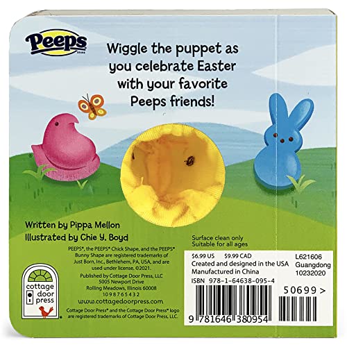 One, Two, PEEP! Peeps Finger Puppet Board Book Easter Basket Gifts or Stuffer Ages 0-3