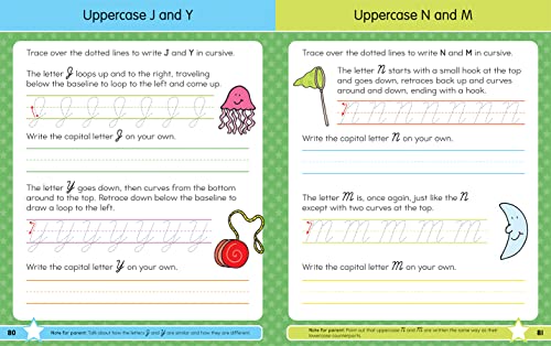 Cursive Handwriting Workbook for Kids Ages 8-12: 75+ Activities Including Lowercase and Capital Letter Cursive Writing, Letter Connections, and Penmanship (Gold Stars Series)