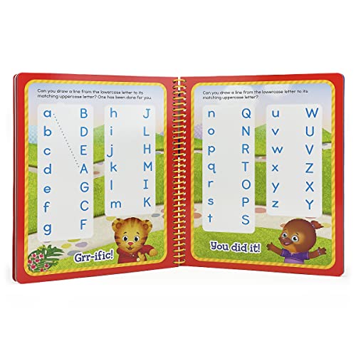 ​Daniel Tiger's Neighborhood Wipe Clean Writing & Tracing Workbook Skills for Preschool Kids Ages 3 - 5: Practice Pen Control, ABC's, Numbers, Handwriting, Wipe Off Pen Included