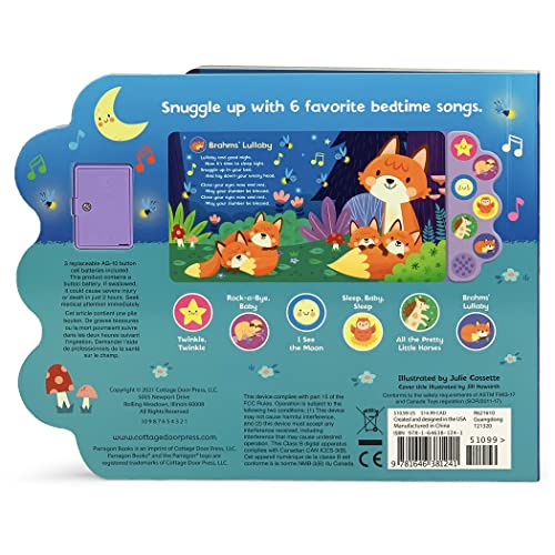 Baby's First Bedtime Songs (Interactive Children's Song Book with 6 Sing-Along Tunes)