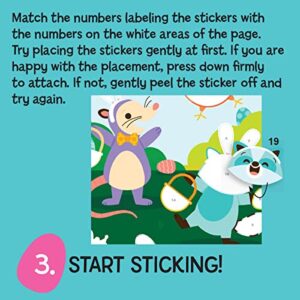 Funny Easter Bunny - My Very First Sticker by Number Activity Book for Kids, Includes Pull-Out Pages and 300 Stickers, Toddlers and Kids