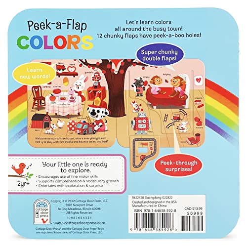 Peek-a-Flap Colors - Lift-a-Flap Board Book for Curious Minds and Little Learners; Toddlers & Kids Early Learning Book Teaching All the Colors of the Rainbow