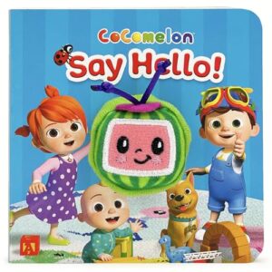 cocomelon say hello! finger puppet board book ages 0-4