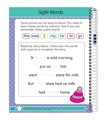 Wipe Clean Kindergarten Workbook for Kids Ages 5-6: All Subjects Including Writing, Math, Sight Words, Phonics, Reading, Addition and Subtraction, and More! Includes Dry Erase Marker