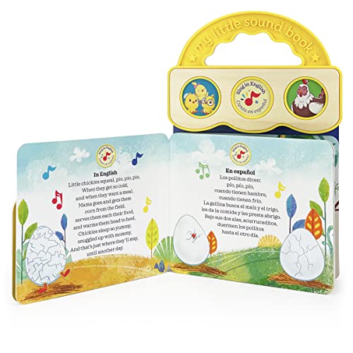 Canticos Little Chickies / Los Pollitos - Bilingual / Bilingüe 3-Button Sound Board Book for Babies and Toddlers (English and Spanish Edition)