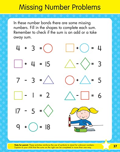 Second Grade Math Workbook Ages 7 to 8: 75+ Activities Addition & Subtraction, Math Facts, Word Problems, Comparing Numbers, Counting Money, Telling ... Shapes, Measurement & More (Common Core)