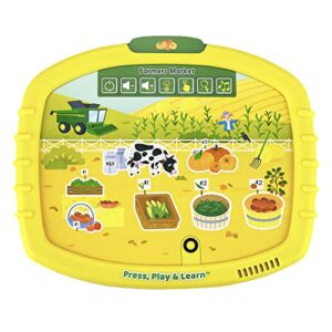 John Deere Kids Early Learning Activity Tablet - Read, Play, Press & Learn Electronic Activity Pad Reader With Removable Cards for Toddlers, ... & Answer Activity Desk (Press, Play & Learn)