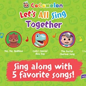 Cocomelon Let's All Sing Together 5-Button Song Book: Sing and Read Toy Book with JJ and Friends