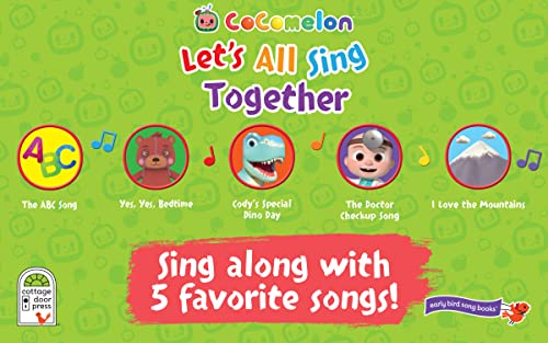 Cocomelon Let's All Sing Together 5-Button Song Book: Sing and Read Toy Book with JJ and Friends