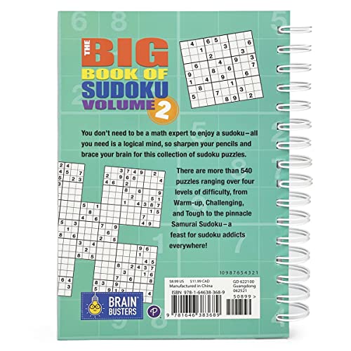 The Big Book of Sudoku: Volume 2 (Brain Busters)