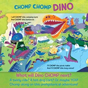 Chomp Chomp Dino Finger Puppet Board Book Ages 2-5; Includes Detachable Plush Finger Puppet For Playtime