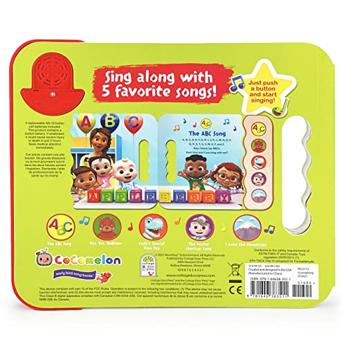 Cocomelon Let's All Sing Together 5-Button Song Book: Sing and Read Toy Book with JJ and Friends