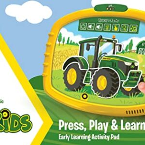 John Deere Kids Early Learning Activity Tablet - Read, Play, Press & Learn Electronic Activity Pad Reader With Removable Cards for Toddlers, ... & Answer Activity Desk (Press, Play & Learn)