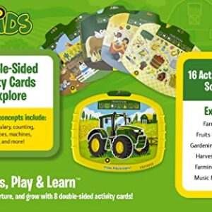 John Deere Kids Early Learning Activity Tablet - Read, Play, Press & Learn Electronic Activity Pad Reader With Removable Cards for Toddlers, ... & Answer Activity Desk (Press, Play & Learn)