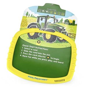 John Deere Kids Early Learning Activity Tablet - Read, Play, Press & Learn Electronic Activity Pad Reader With Removable Cards for Toddlers, ... & Answer Activity Desk (Press, Play & Learn)