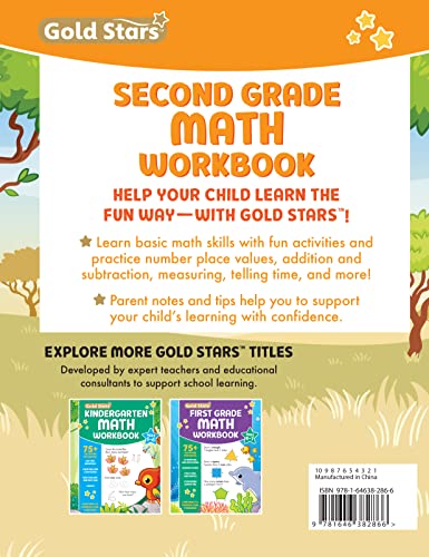 Second Grade Math Workbook Ages 7 to 8: 75+ Activities Addition & Subtraction, Math Facts, Word Problems, Comparing Numbers, Counting Money, Telling ... Shapes, Measurement & More (Common Core)