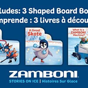 Zamboni Stories on Ice- Wheeled Board Book Set, 3-Book Gift Set With Rolling Truck Slipcase for Toddlers Ages 1-5 (Roll & Play Stories)