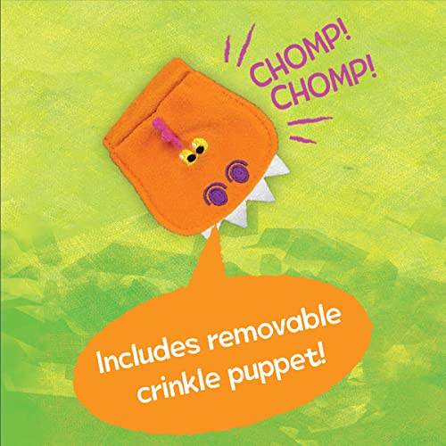 Chomp Chomp Dino Finger Puppet Board Book Ages 2-5; Includes Detachable Plush Finger Puppet For Playtime