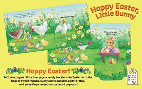 Happy Easter, Little Bunny Lift-a-Flap & Pop-Up Surprise Children's Board Book, Ages 2-6