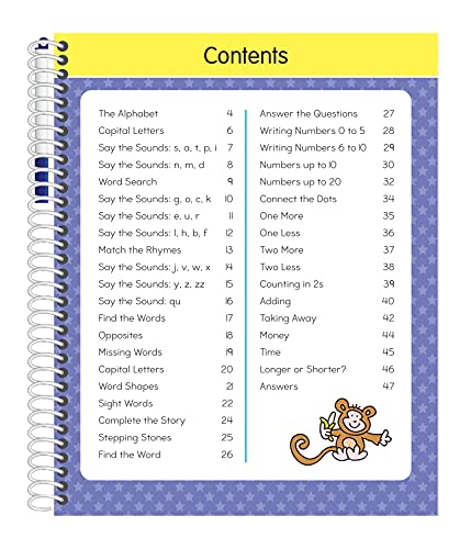 Wipe Clean Kindergarten Workbook for Kids Ages 5-6: All Subjects Including Writing, Math, Sight Words, Phonics, Reading, Addition and Subtraction, and More! Includes Dry Erase Marker