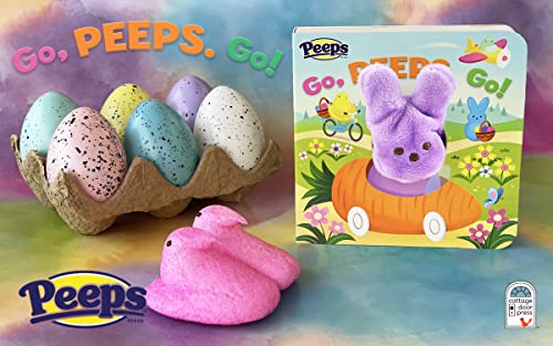 Go, Peeps, Go! Peeps Finger Puppet Board Book Easter Basket Gifts or Stuffer for Baby or Toddlers