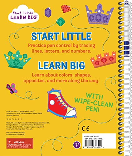 Big Wipe Clean Tracing and Pen Control Activity Book for Kids Ages 3 to 5 (Start Little Learn Big Series)