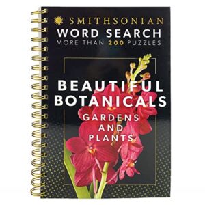 smithsonian word search gardens & plants - beautiful botanicals spiral-bound puzzle multi-level word search book for adults including more than 200 puzzles (brain busters)