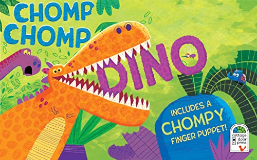 Chomp Chomp Dino Finger Puppet Board Book Ages 2-5; Includes Detachable Plush Finger Puppet For Playtime