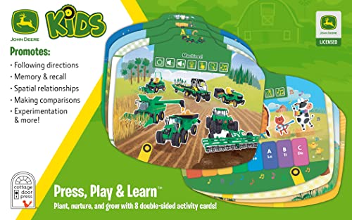 John Deere Kids Early Learning Activity Tablet - Read, Play, Press & Learn Electronic Activity Pad Reader With Removable Cards for Toddlers, ... & Answer Activity Desk (Press, Play & Learn)